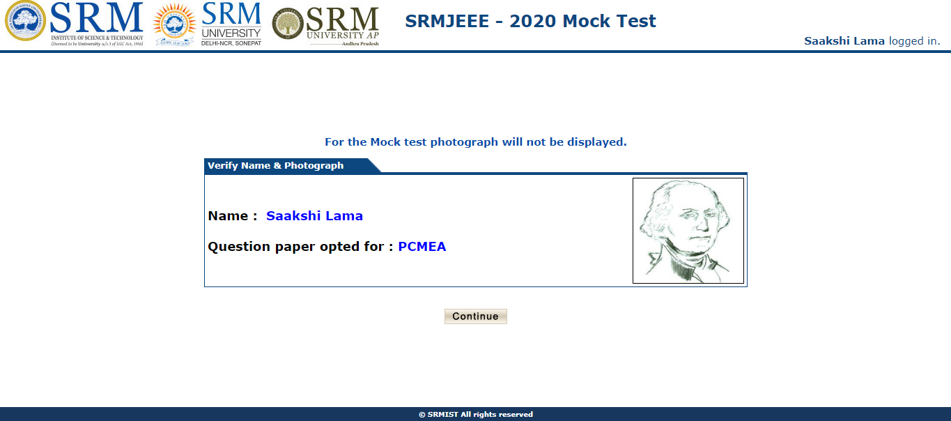 SRMJEEE Mock Test 2021 (Released) - Attempt Free Online here