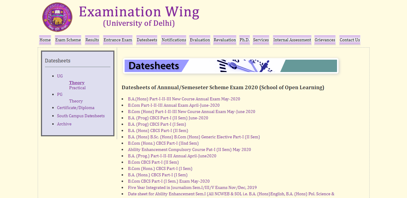 DU Examination Form 2020: OBE Dates, Admit Card (Released), Mock Test