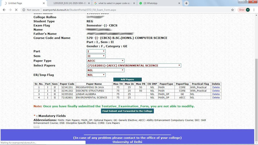 DU Examination Form 2020: OBE Dates, Admit Card (Released), Mock Test