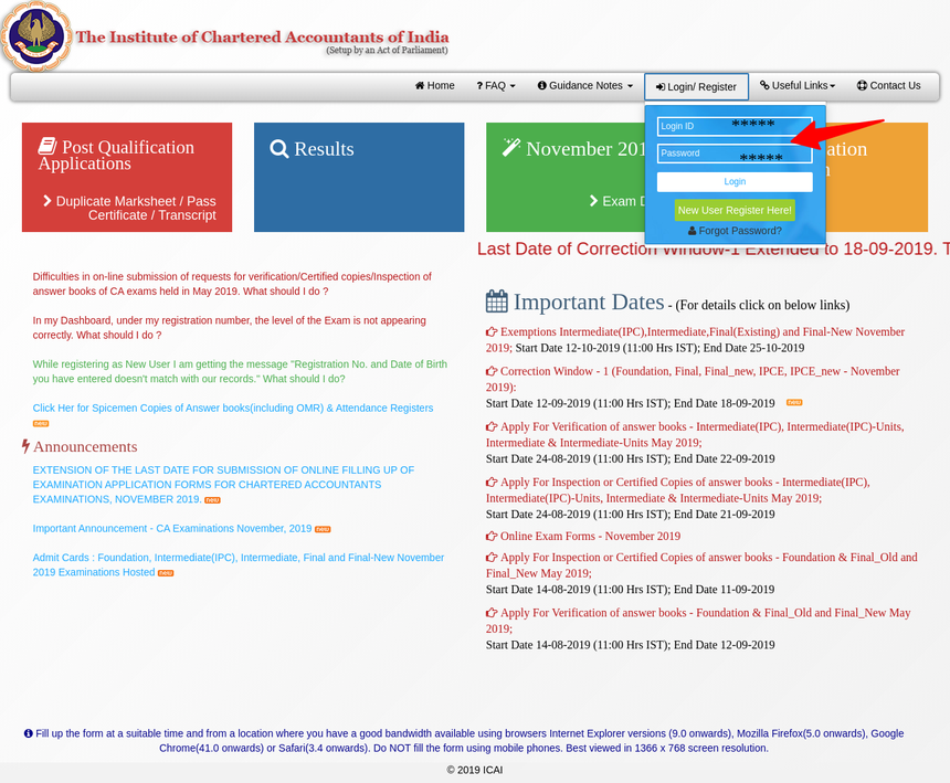 CA Intermediate Exam Form 2020, Application Form (Released) - Check ...