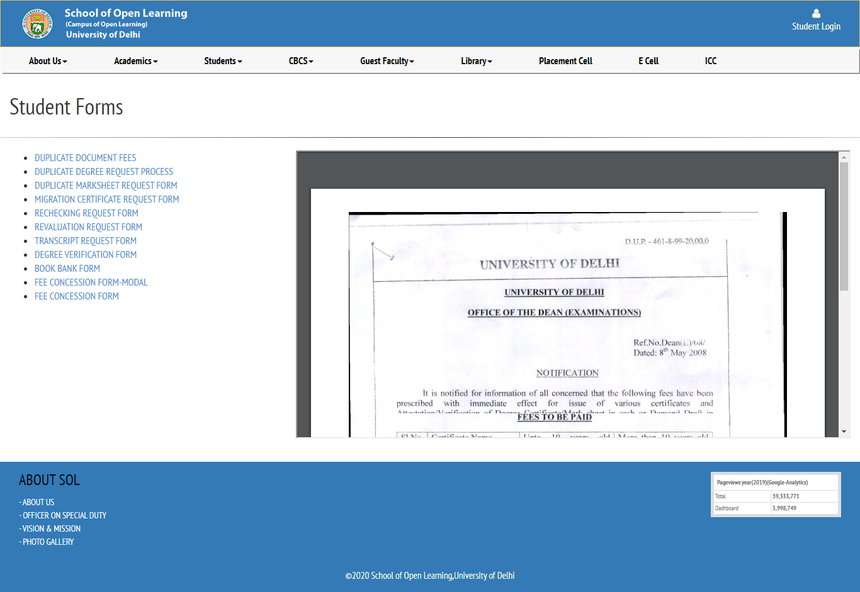 DU SOL Result 2020 (3rd Year OBE Declared): B.A, B.Com, B.Sc Results