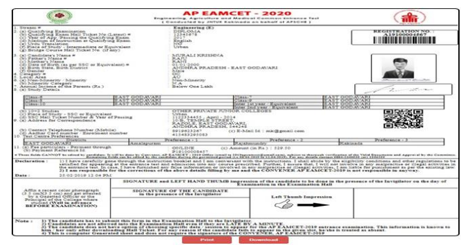 AP EAMCET Application Form 2020 (Extended) - Apply @sche.ap.gov.in