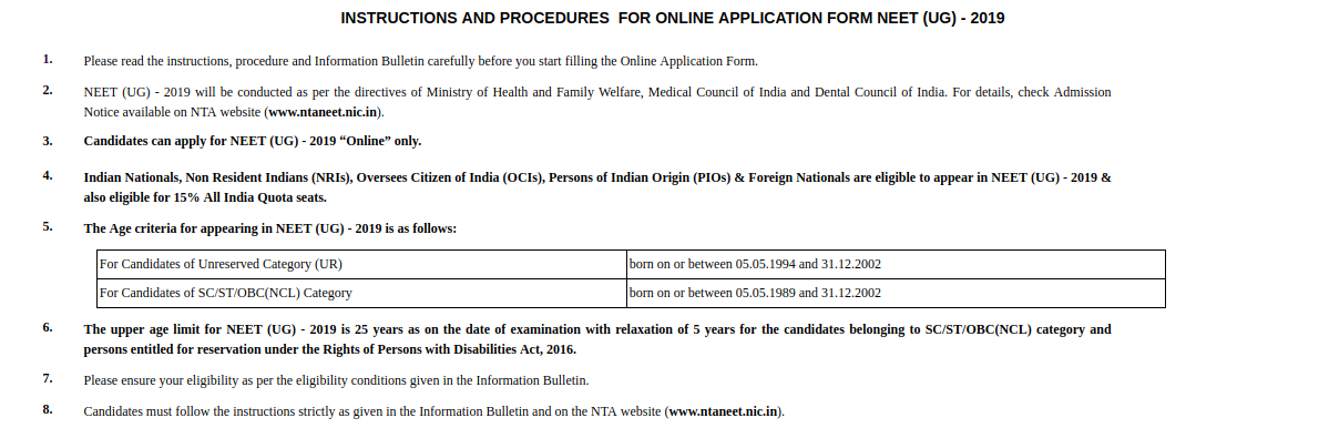 How to fill NEET Application Form 2019, Video – Step by Step Process