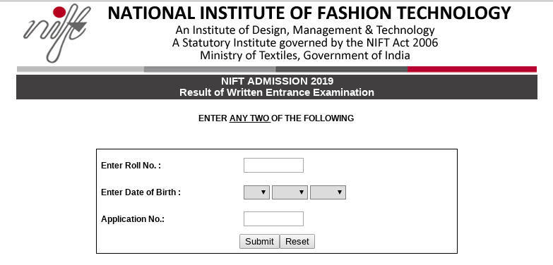 NIFT Result 2019 (Declared) - Check NIFT Final Result for B.des
