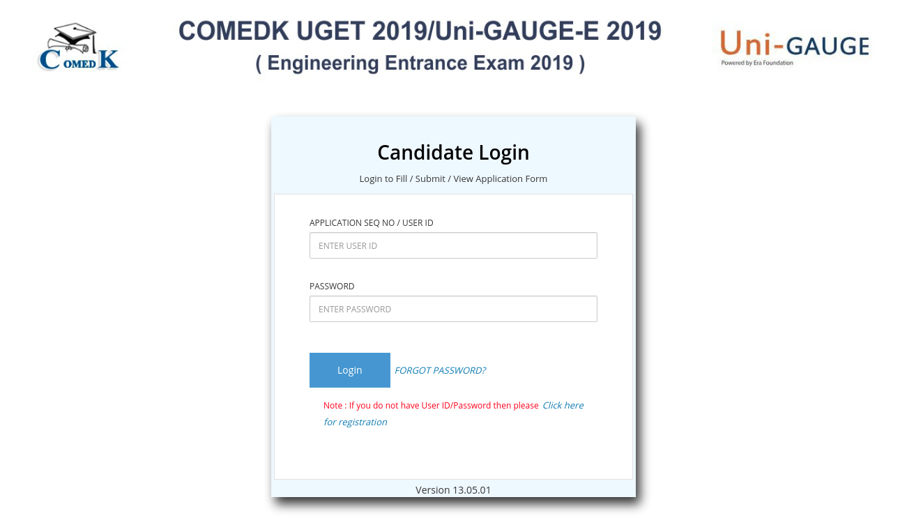 COMEDK UGET Application Form 2019, Registration (Released)- Apply here