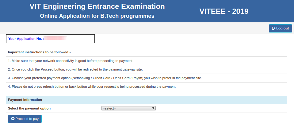 How to fill VITEEE 2019 Application Form - Complete Guide