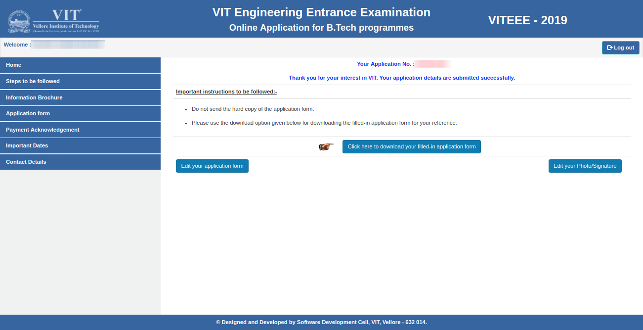 How to fill VITEEE 2020 Application Form - Step by Step Procedure