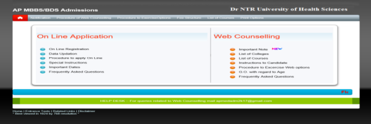 AP MBBS Application Form 2019 (Released), Registration - Apply here