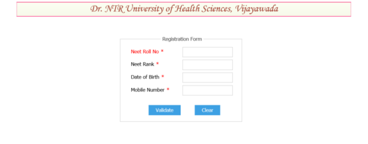 AP MBBS Application Form 2019 (Released), Registration - Apply here