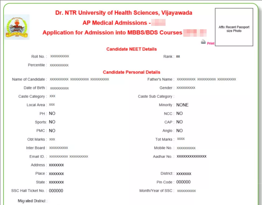 AP MBBS/BDS application form 2020, Registration - How to apply, Fee, Dates