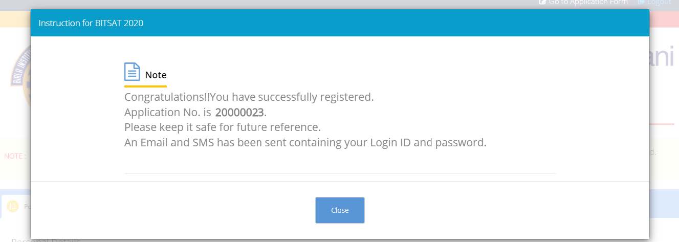 BITSAT Application Form 2020, Registration (Re-extended) - Apply online @bitsadmission.com