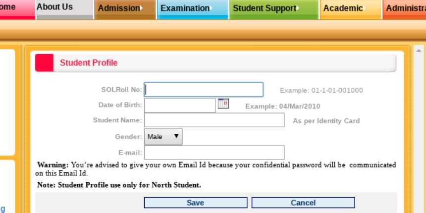 DU SOL Candidate Login 2019 - Register and Forget Password