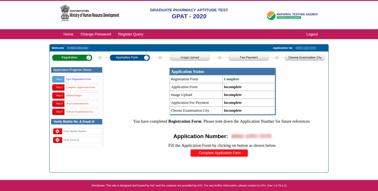 GPAT Registration 2020/Application Form: Last Date Dec 12 to select city