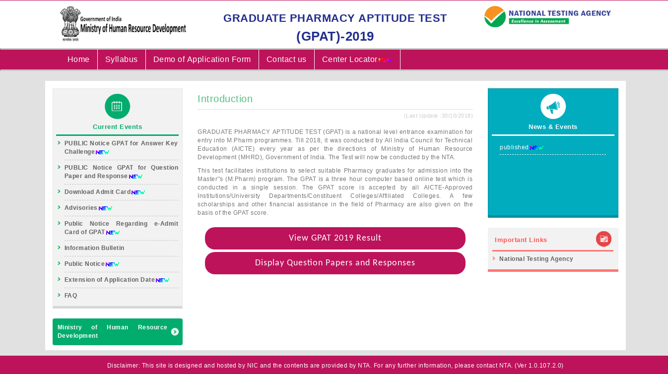 GPAT Result 2019 (Declared), Scores Card, Merit List - Check here