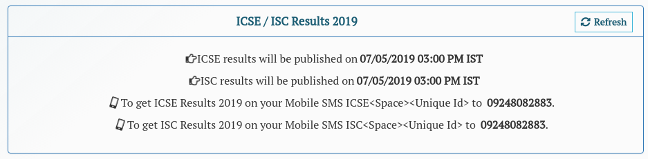 ISC 12th result 2019 live updates; know how to check the result