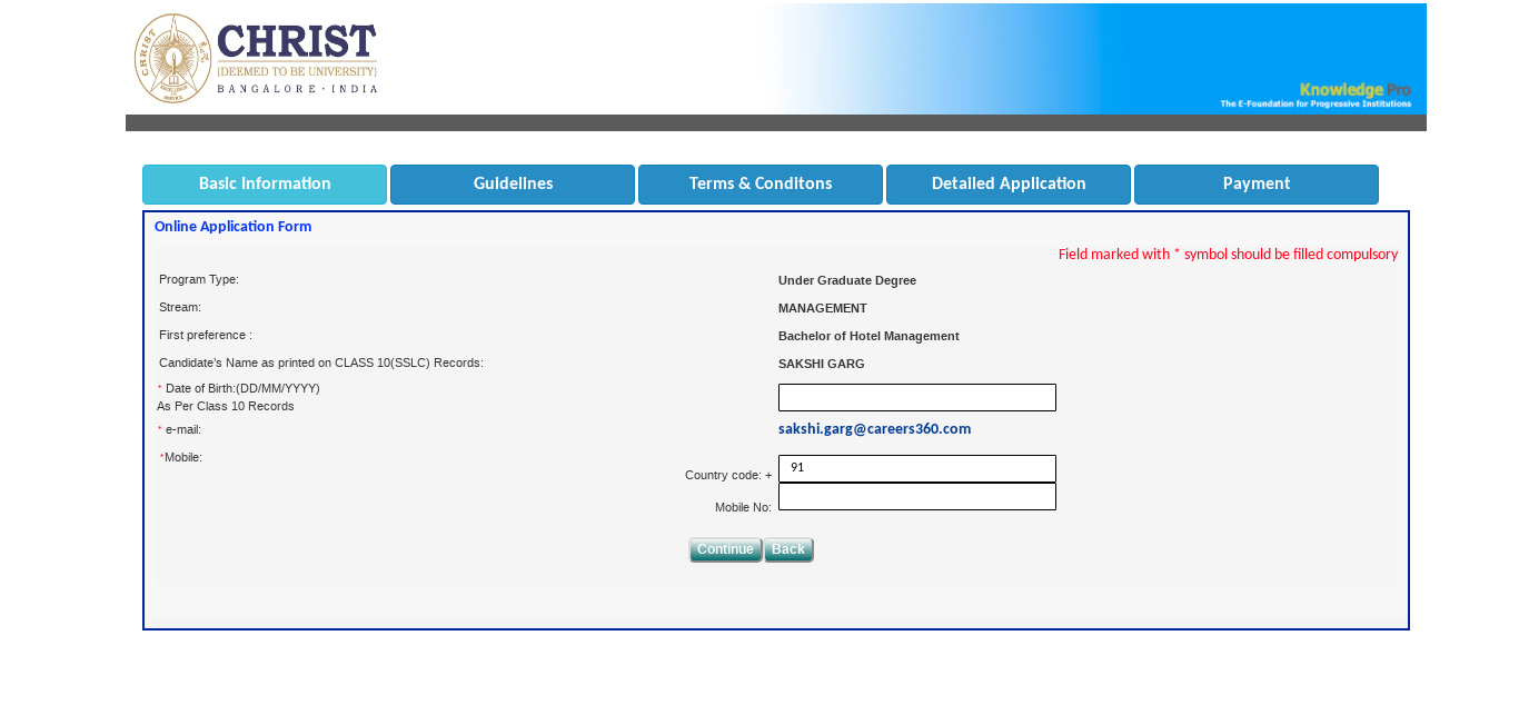 Christ University BHM Application From 2023 - Check Registration ...