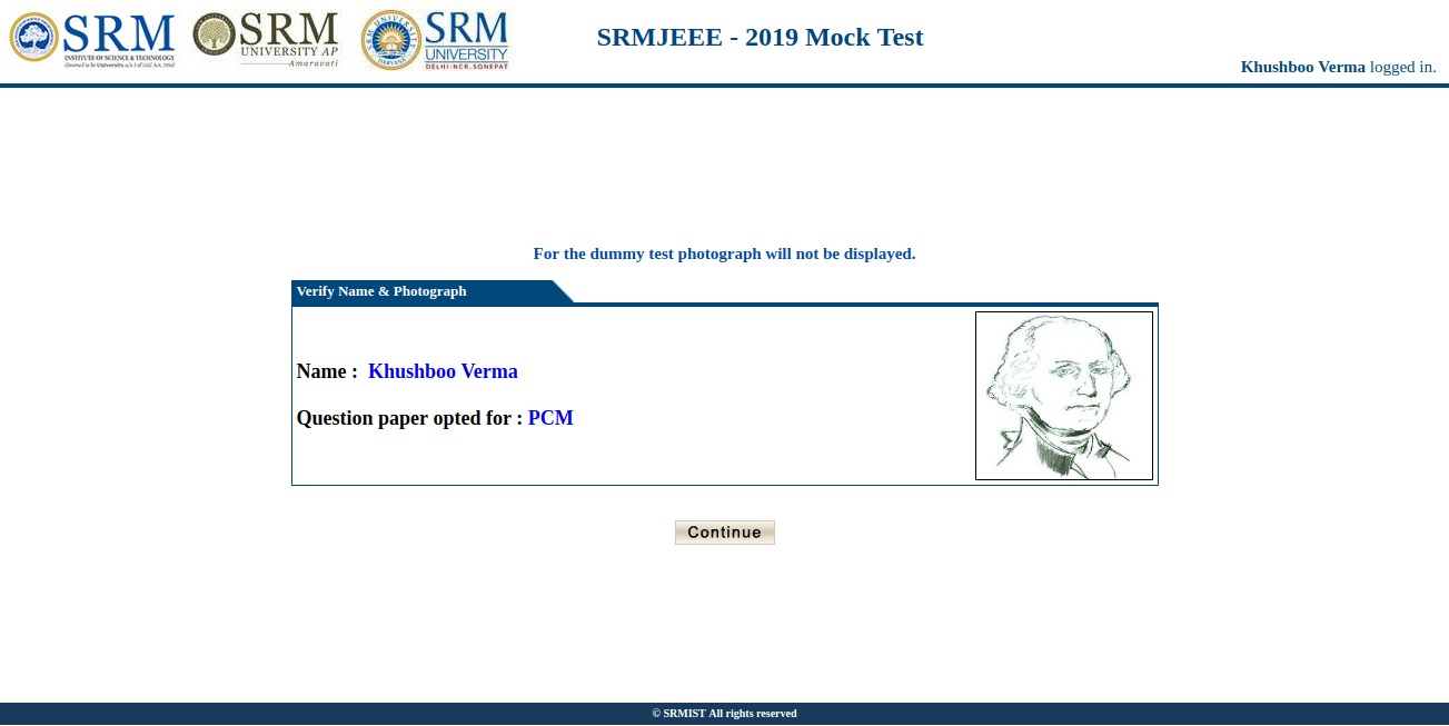 SRMJEEE Mock Test 2019 - Attempt Online here