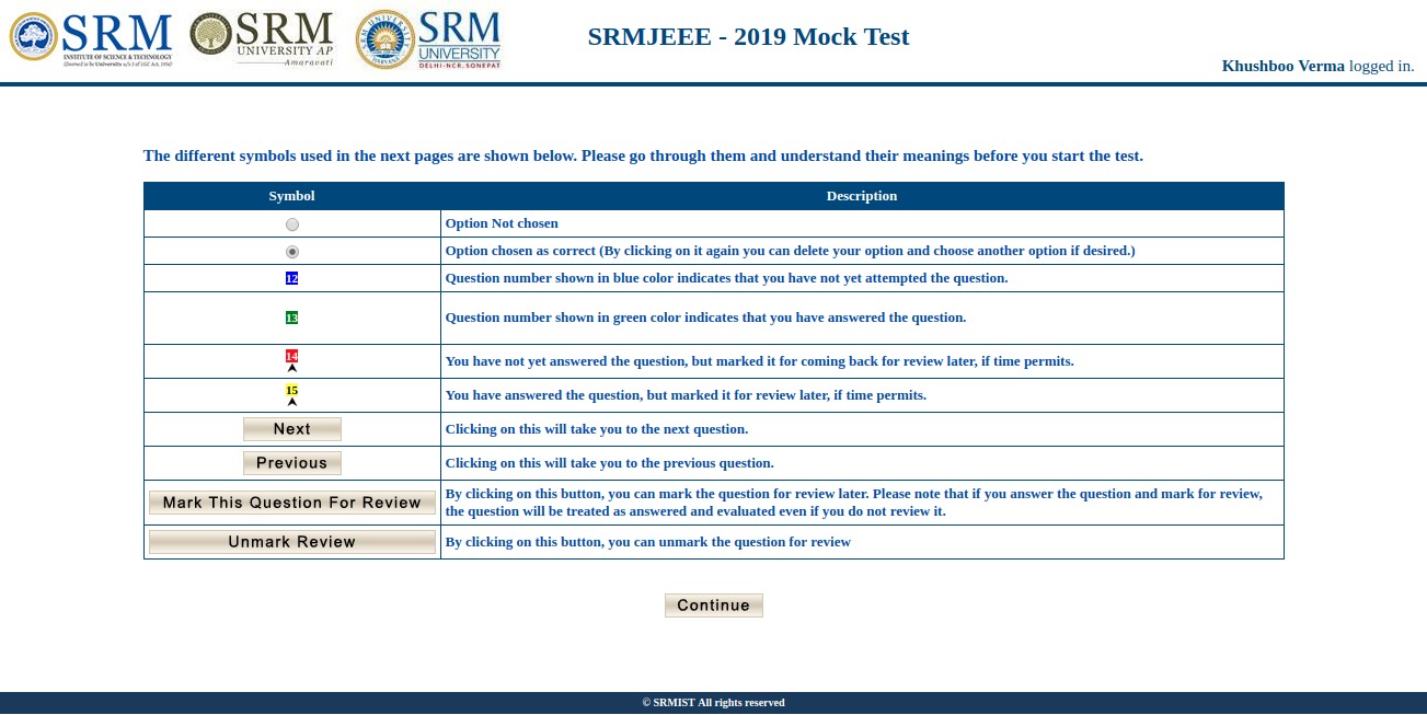 SRMJEEE Mock Test 2019 - Attempt Online here