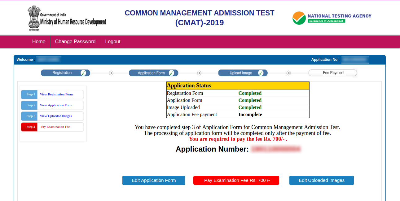 How to Fill CMAT 2019 Application Form - Stepwise Procedure