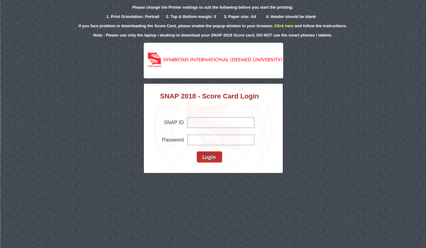 SNAP Result 2018 (Declared) - Check SNAP 2018 Score Card Here
