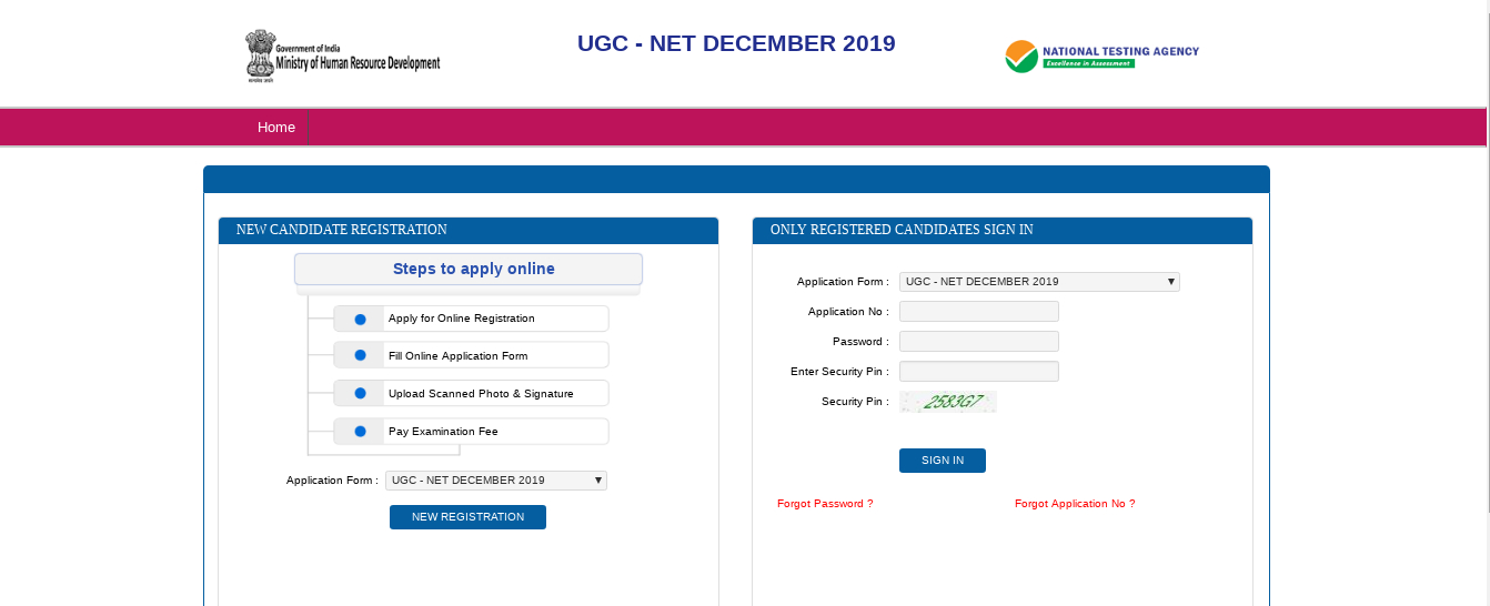 UGC NET Application Form 2019 (Correction window open till Oct 25)