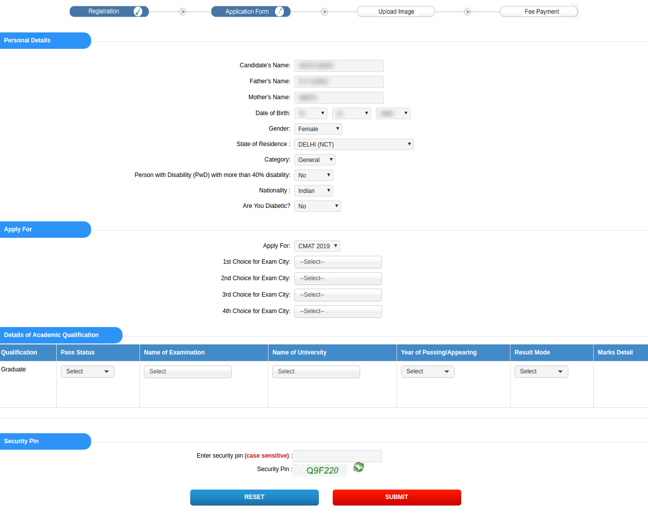 How to Fill CMAT 2019 Application Form - Stepwise Procedure